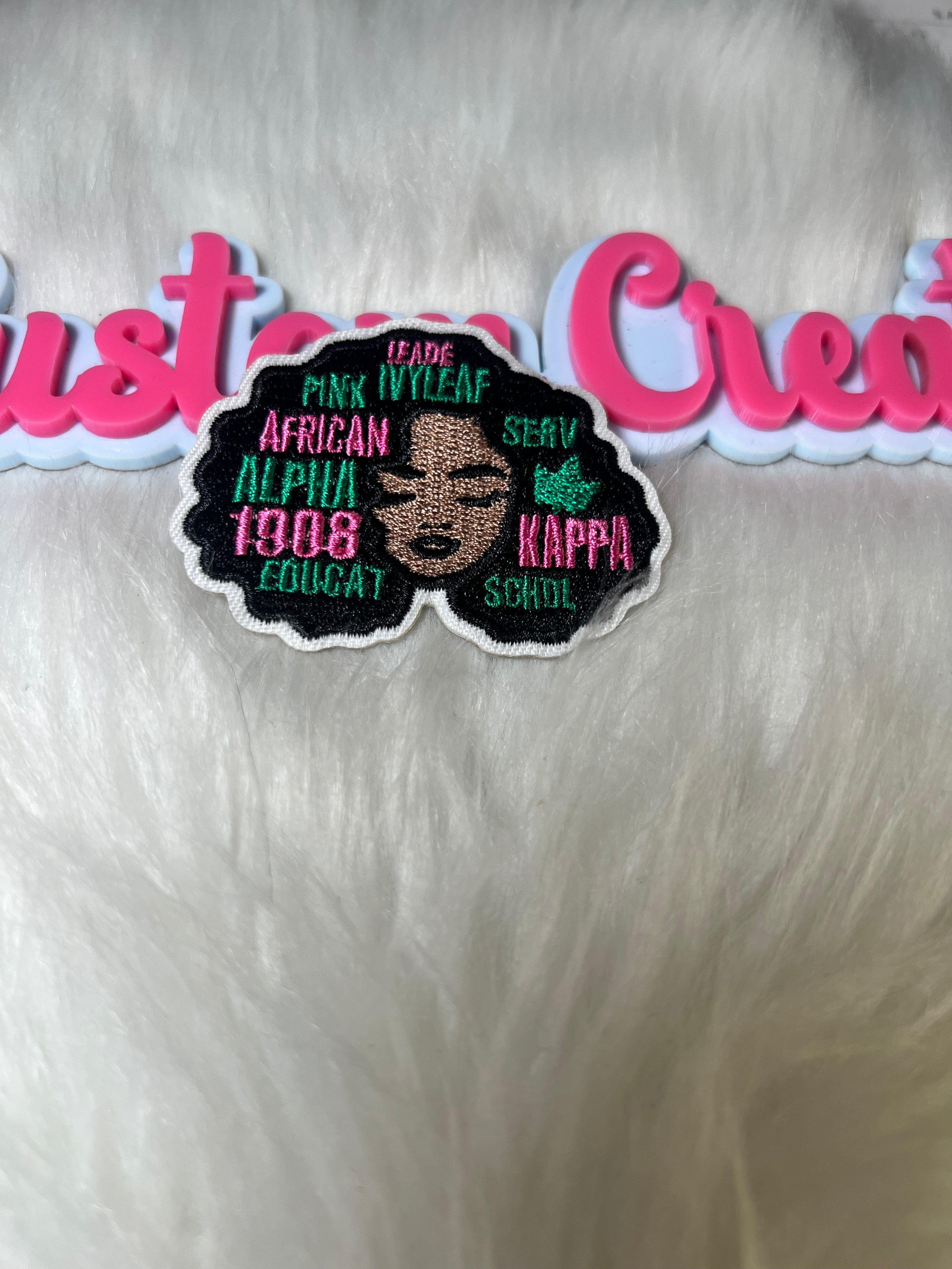 💕 AKA Inspired Afro Queen Patch – DT’s Custom Creations